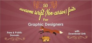 50 Awesome Free Non-cursive Script Fonts for Graphic Designers | CPI